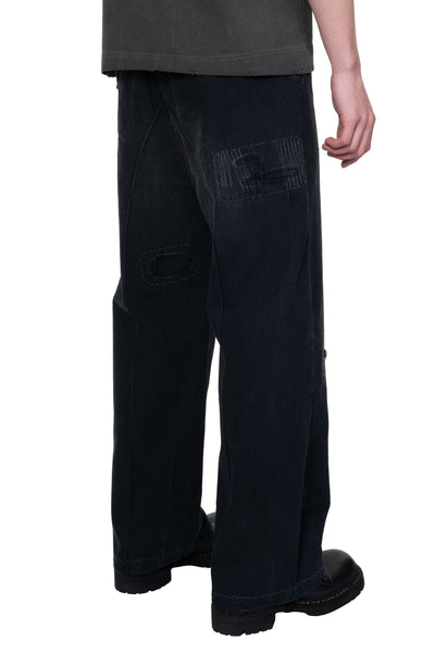 Professor E E Distressed Chino Black Washed | UJNG